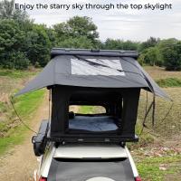 China Outdoor Storage 2-3 Person Hard Shell Roof Top Tent with 420D Oxford Fabric and X Hinge Design for sale