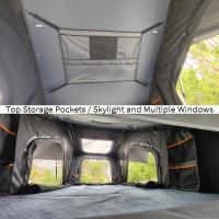 China Outdoor Storage 2-3 Person Hard Shell Roof Top Tent with 420D Oxford Fabric and X Hinge Design for sale