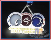 China Custom Zinc Alloy Sports Medals Die Cast Soft Enamel Antique Silver 3 Colors for sale