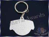 China Waterproof Custom Metal Key Chains Basketball Keyrings With Split Ring for sale