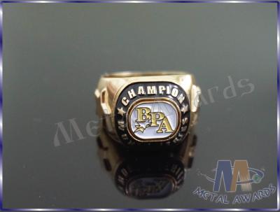 China Custom Zinc Alloy Die Cast Championship Ring Gold Metal Color 2D 3D Design for sale