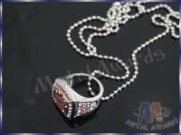 China Custom Soft Enamel Zinc Alloy Championship Ring with Chain Nickel Plating 2D 3D Design for sale