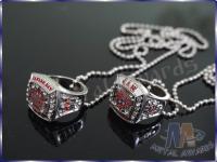 China Custom Soft Enamel Zinc Alloy Championship Ring with Chain Nickel Plating 2D 3D Design for sale