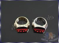 China Custom Zinc Alloy Championship Ring with Red Stones 2D 3D Design for sale