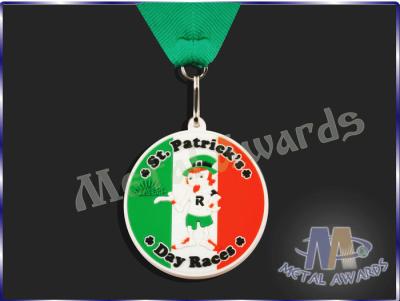 China Custom Soft PVC Kids Plastic Medals Bulk 2D 3D Childrens Football Medals Snap Hook for sale