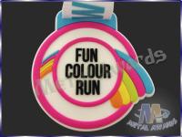 China Custom Plastic Medals with Printed Ribbon for Running Sports Events 850x25mm for sale