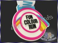China Custom Plastic Medals with Printed Ribbon for Running Sports Events 850x25mm for sale