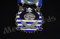 China Custom Die Cast Soft Enamel Medal 75mm Anti Rust Smooth Back Side Two Tone Plating for sale