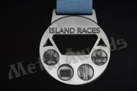 China Custom Circle Bottle Opener Medal with Ribbon Antique Silver Enamel 5cm for sale