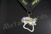 China Custom Soft Enamel Bottle Opener Medals 50mm Antique Silver Plating Iron Alloy for sale
