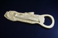 China Custom Imitation Gold Plating Metal Beer Bottle Opener for Bartenders 3D Design for sale