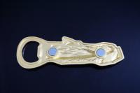 China Custom Imitation Gold Plating Metal Beer Bottle Opener for Bartenders 3D Design for sale