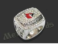 China Custom Zinc Alloy Championship Baseball Rings Size 8-12 Gold Silver Plating for sale