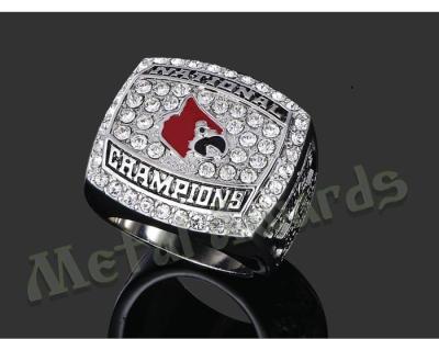 China Custom Zinc Alloy Championship Baseball Rings Size 8-12 Gold Silver Plating for sale