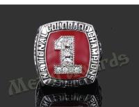 China Custom Baseball Championship Rings Zinc Alloy Rhinestone Silver Eco-Friendly 120 Pcs MOQ for sale