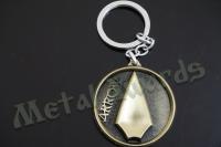 China Custom Die Cut Metal Keychain 3D Souvenir High Polishing Zinc Alloy 1 inch for sale