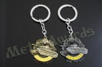 China Custom 3D Tank Metal Keychain Eco Friendly Zinc Alloy Key Ring Antique Gold Silver Copper for sale