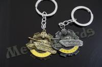 China Custom 3D Tank Metal Keychain Eco Friendly Zinc Alloy Key Ring Antique Gold Silver Copper for sale