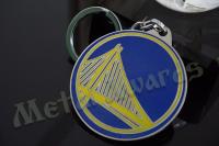 China Custom Circle Design Bridge Metal Keychain Hard Enamel Logo Zinc Alloy 1.2mm for sale