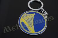 China Custom Circle Design Bridge Metal Keychain Hard Enamel Logo Zinc Alloy 1.2mm for sale