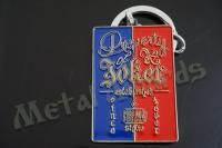 China Die Strucking Iron Metal Key Chains Metal Key Tags Soft Enamel With Split Ring for sale