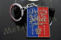 China Die Strucking Iron Metal Key Chains Metal Key Tags Soft Enamel With Split Ring for sale