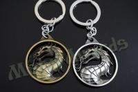 China Zinc Alloy Dragon Key Chain Antique Gold Silver Plating 3D Metal Keyring for sale