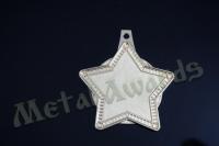 China Custom Laser Engraved Blank Star Medal 60mm Zinc Alloy Die Cast Gold Plated Sports Award for sale