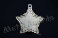 China Custom Laser Engraved Blank Star Medal 60mm Zinc Alloy Die Cast Gold Plated Sports Award for sale