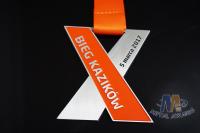 China Custom X Shape Both Side Metal Award Running Medals 75mm with Sublimated Ribbon for sale