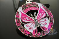 China Custom Zinc Alloy Sports Marathon Running Medal 60mm Shiny Silver Plating for sale