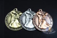 China Custom Engraved Sports Medals Zinc Alloy 50x3mm Die Cast Medallions for Dance Running Fencing for sale