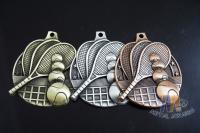 China Custom Zinc Alloy Sports Medals 60mm Engraved Tennis Badminton Marathon Running Medallion for sale