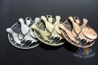 China Custom Zinc Alloy Bowling Sports Medals 2D 3D Engraved with Lanyard or Ribbon 50mm for sale