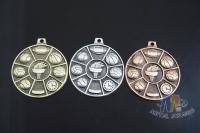China Custom Zinc Alloy 3D Die Cast Medals for Sports Awards Antique Copper Plating 200mm for sale