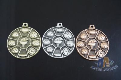 China Custom Zinc Alloy 3D Die Cast Medals for Sports Awards Antique Copper Plating 200mm for sale