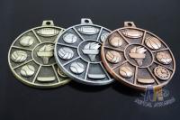 China Custom Zinc Alloy 3D Die Cast Medals for Sports Awards Antique Copper Plating 200mm for sale