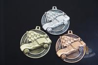 China Custom Zinc Alloy Racing Bicycle Medals Antique Plating 3D Design 50mm Engraved No Enamel for sale