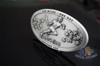 China Custom Zinc Alloy Belt Buckle 70x3mm Antique Nickel Plating for Awards for sale