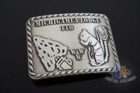 China Custom Zinc Alloy Belt Buckle 88.9x4mm Soft Enamel 3D Mold Sports for sale