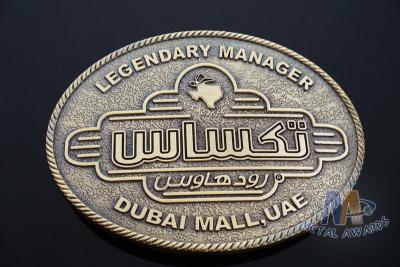 China Custom Zinc Alloy 3D Boy Scouts Belt Buckle 88.9mm Die Casting Silver Antique Brass for sale