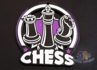 China Glow in the Dark Chess Medal 76.2mm Zinc Alloy Spray Black Plating for sale