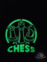 China Glow in the Dark Chess Medal 76.2mm Zinc Alloy Spray Black Plating for sale