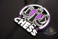China Glow in the Dark Chess Medal 76.2mm Zinc Alloy Spray Black Plating for sale