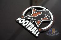 China Custom Glow in the Dark Football Medals Zinc Alloy Matt Black Plating OEM for sale