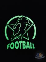 China Custom Glow in the Dark Football Medals Zinc Alloy Matt Black Plating OEM for sale