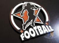 China Custom Glow in the Dark Football Medals Zinc Alloy Matt Black Plating OEM for sale