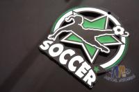 China Custom Die Cast Zinc Alloy Soft Enamel Soccer Medals Glow in Dark 50mm for sale