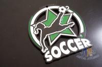 China Custom Die Cast Zinc Alloy Soft Enamel Soccer Medals Glow in Dark 50mm for sale
