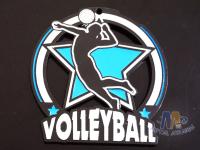 China Custom Die Cast 63.5mm Glow in the Dark Volleyball Medals with Soft Enamel for sale